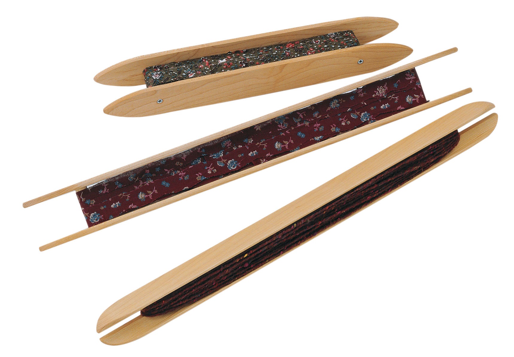 Ski and Rag Shuttles – Weft Blown